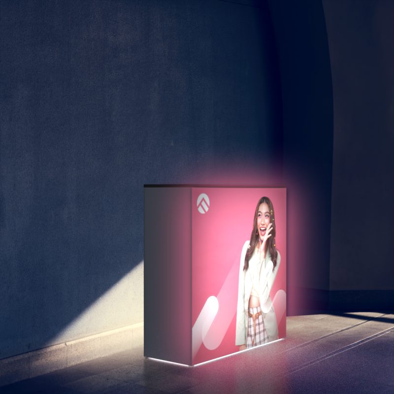 Lightbox counter เคาน์เตอร์กล่องไฟ 1040x1060x380 - fabricsystems